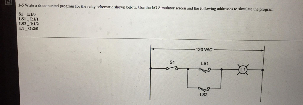 1-5 Write a documented program for the relay | Chegg.com