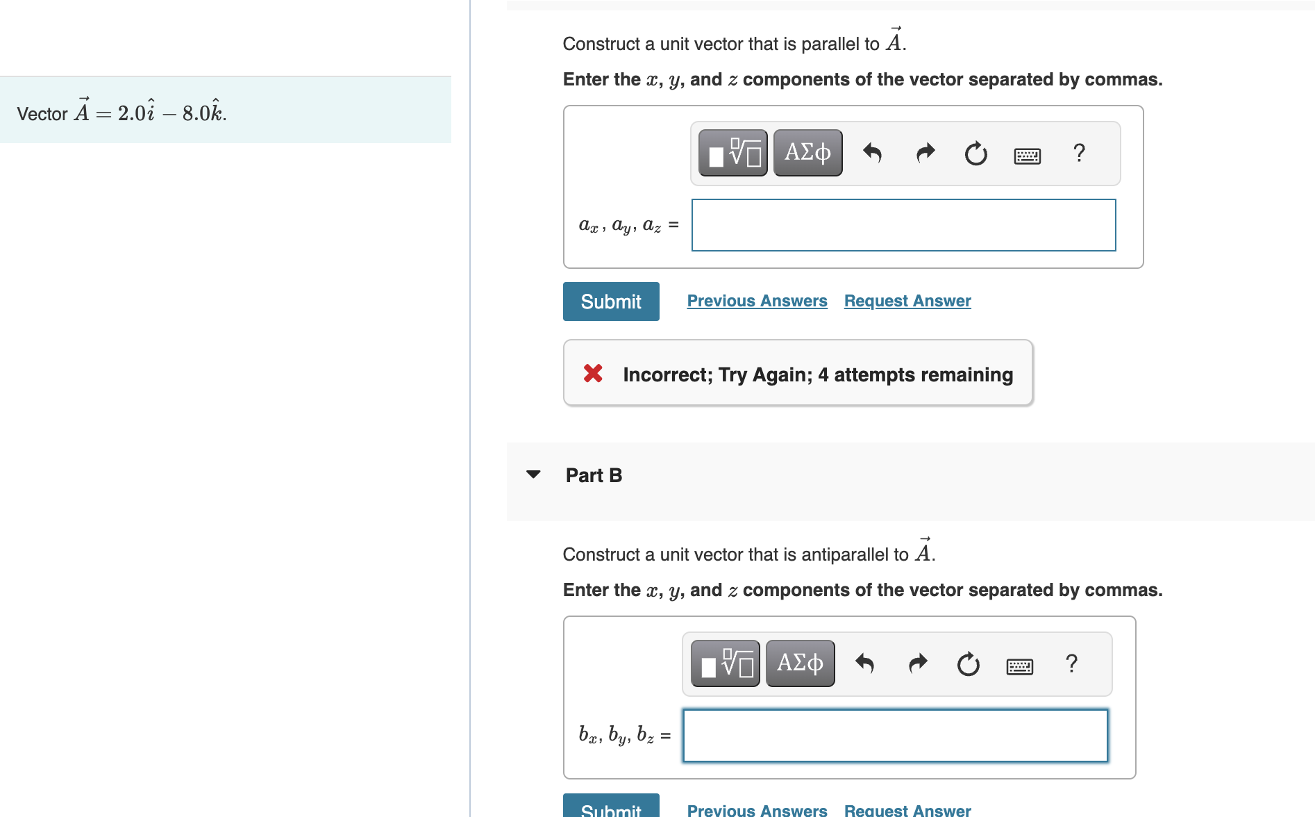 Solved Construct a unit vector that is parallel to | Chegg.com
