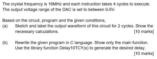Solved A circuit with PIC18F4550 microcontroller is | Chegg.com