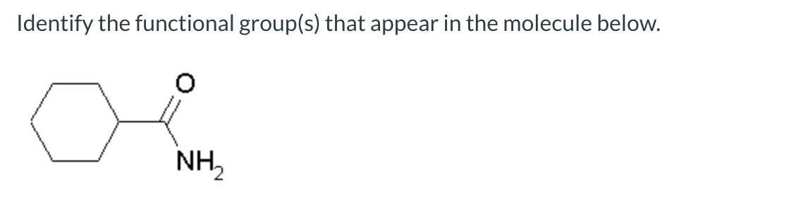 Solved Identify the functional group(s) that appear in the | Chegg.com