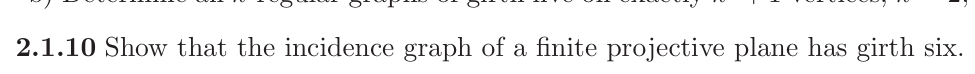 Solved Show that the incidence graph of a finite projective | Chegg.com
