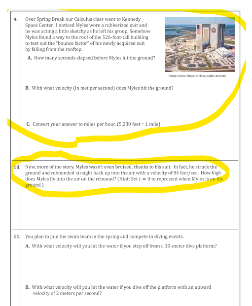 Solved 9. Over Spring Break our Calculus class went to | Chegg.com