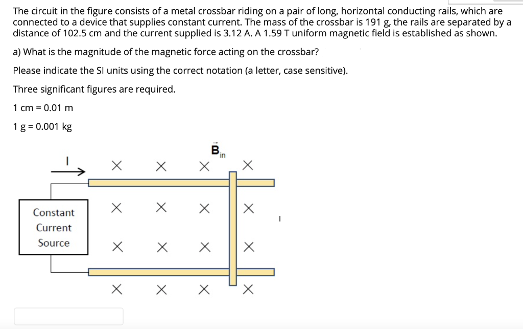 Solved The circuit in the figure consists of a metal | Chegg.com