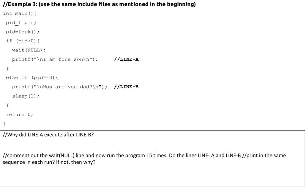 Solved //Example 3: (use the same include files as mentioned | Chegg.com