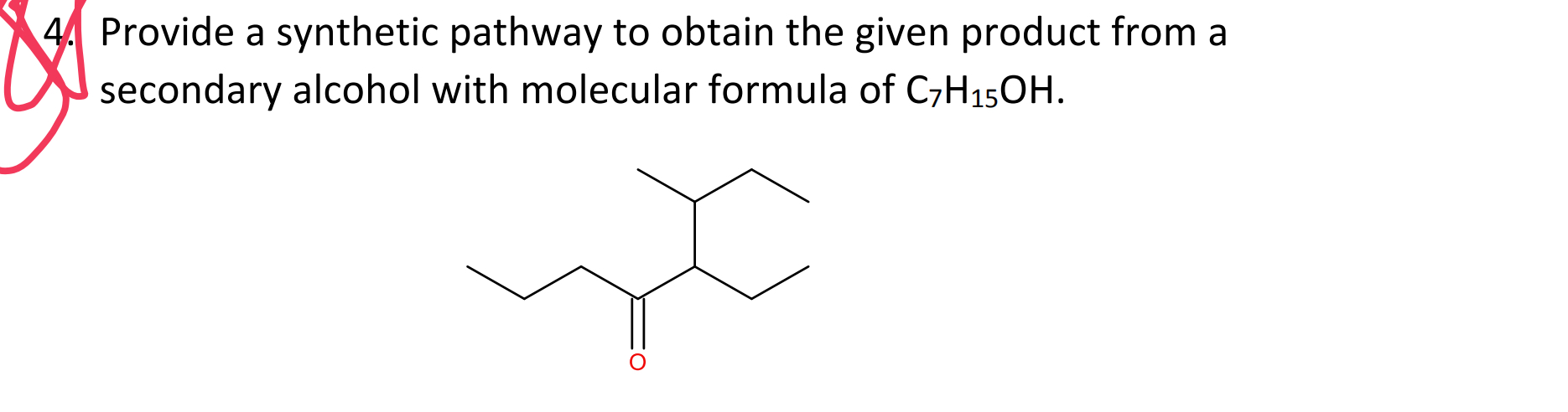 Solved 44 Provide a synthetic pathway to obtain the given | Chegg.com