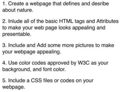 Solved 1. Create a webpage that defines and desribe about | Chegg.com