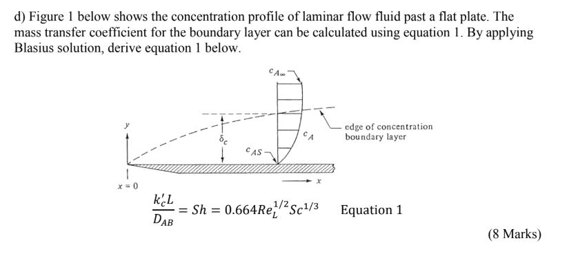 Solved d) Figure 1 below shows the concentration profile of | Chegg.com