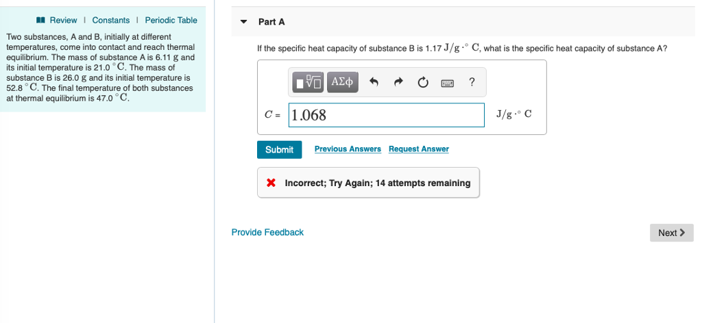 Solved Review i Constants l Periodic Table Part A Two | Chegg.com