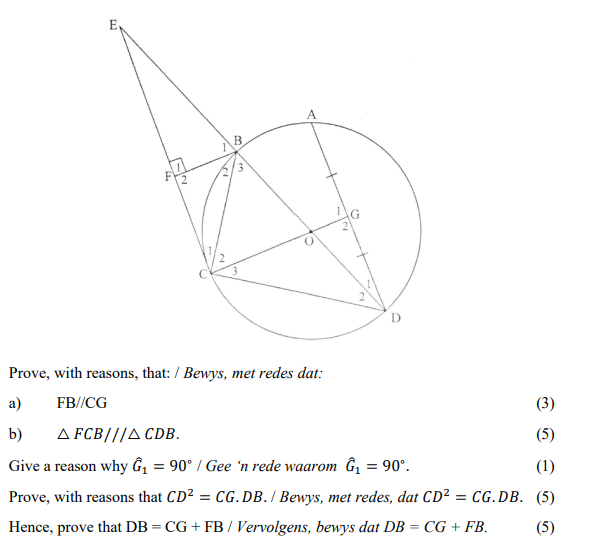 Solved Prove, with reasons, that: / Bewys, met redes dat: a) | Chegg.com