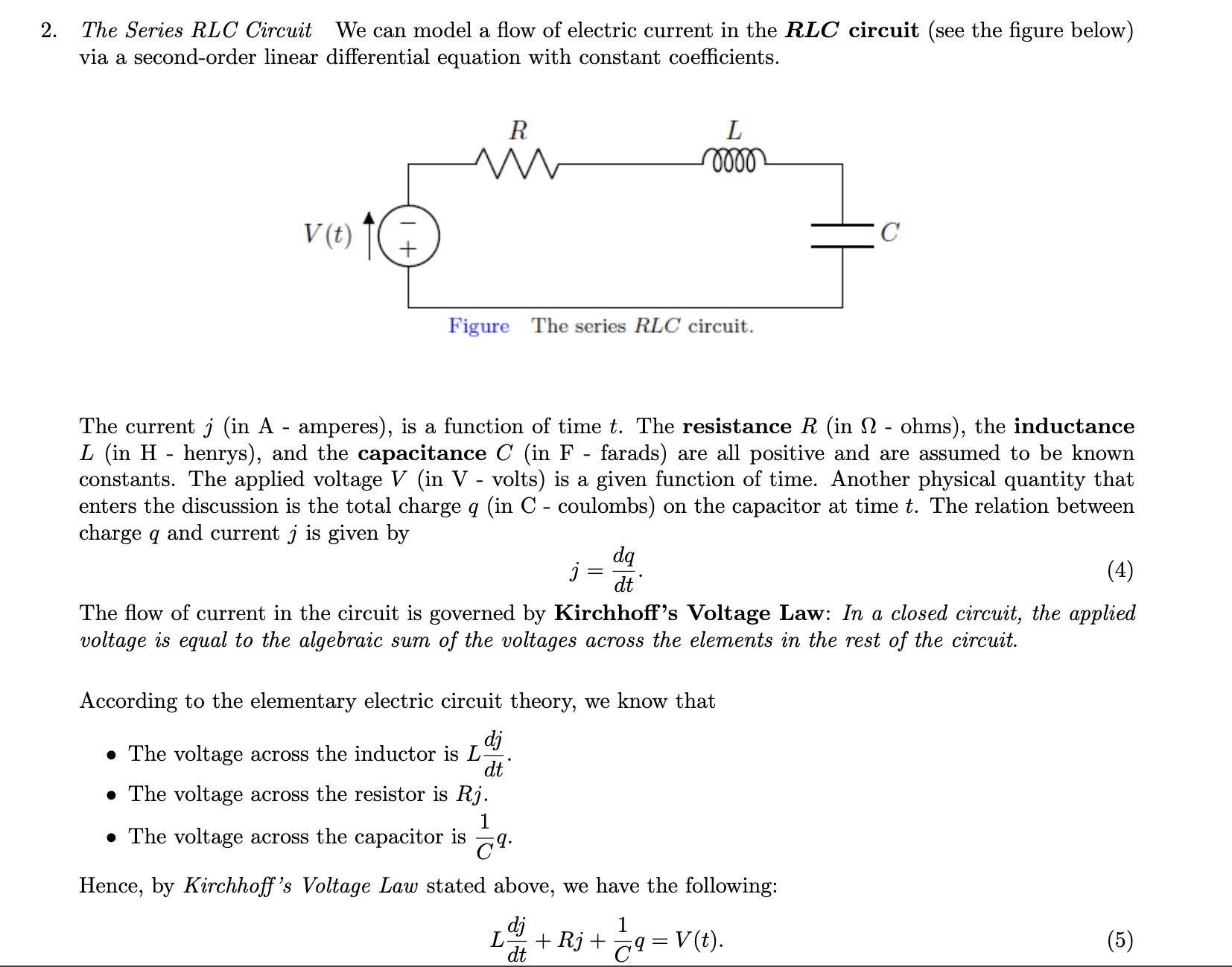 Solved The Series RLC ﻿Circuit We can model a flow of | Chegg.com