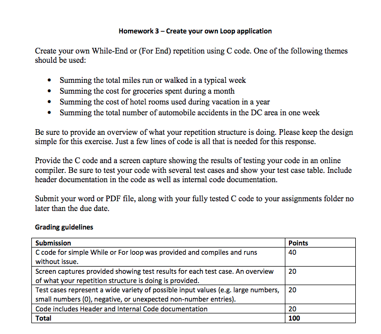 Solved Homework 3 - Create your own Loop application Create | Chegg.com