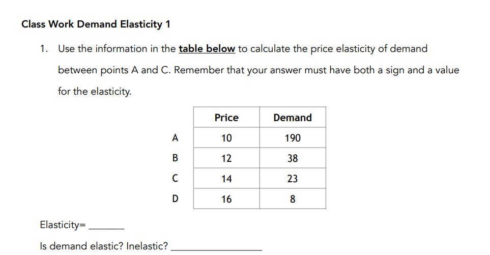 Solved Show me ﻿the steps to ﻿solve Class Work Demand | Chegg.com