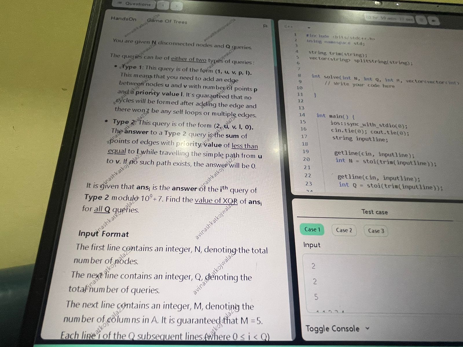 Solved Handson Garme of TreesThe queries can be of either of | Chegg.com