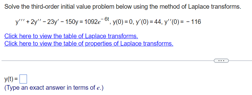 Solved Solve the third-order initial value problem below | Chegg.com