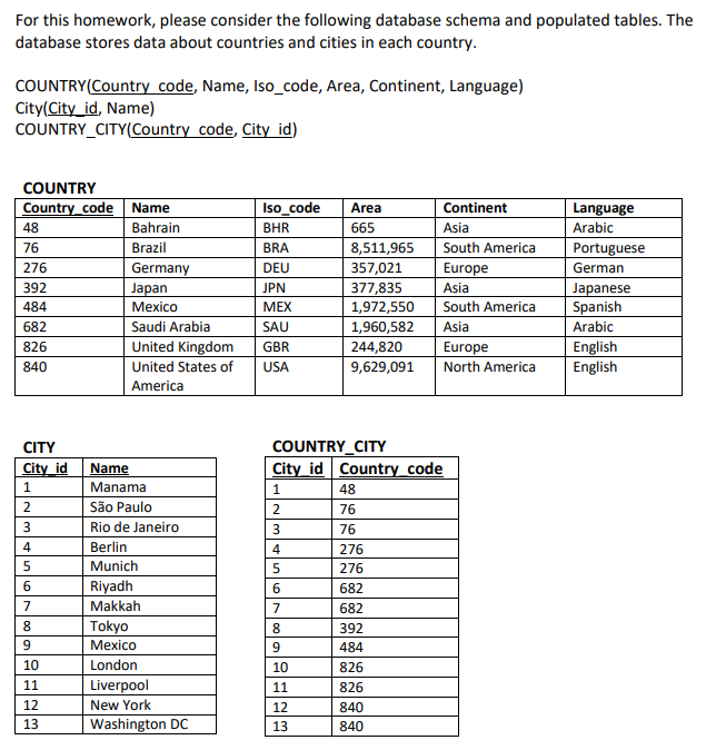 Solved For this homework, please consider the following | Chegg.com