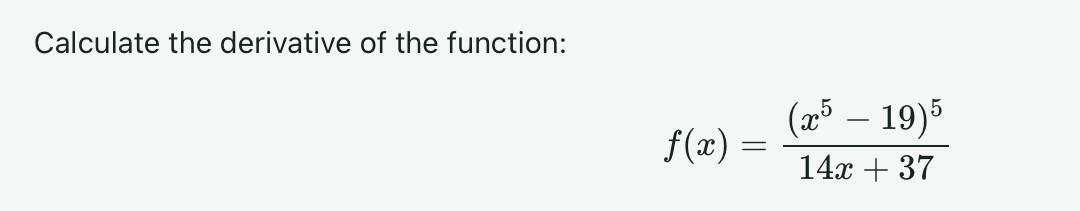 Solved Use the quotient rule to calculate the derivative of | Chegg.com