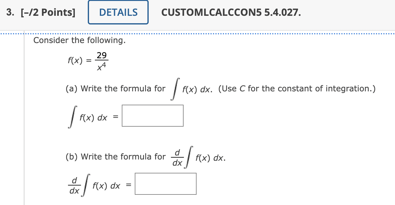 Solved 5. [0/1 Points] Find the indefinite integral. | Chegg.com