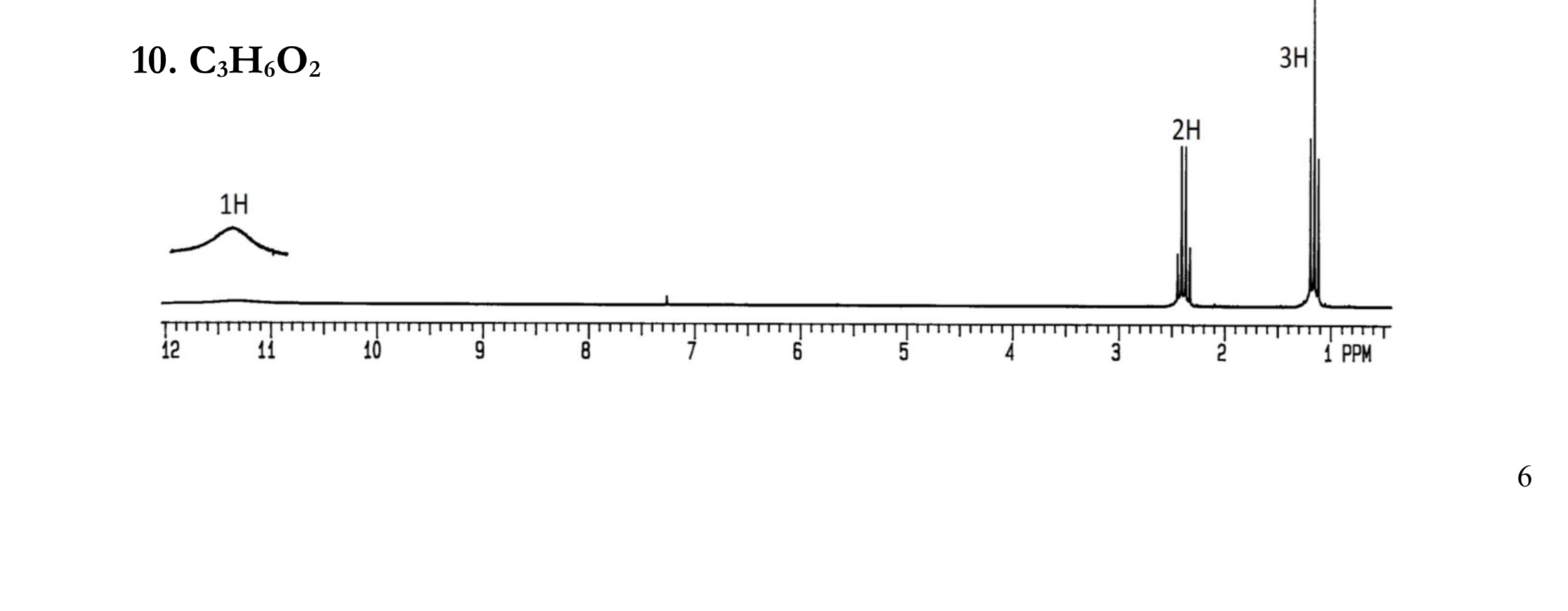 Solved 10. C3H6O2 6I | Chegg.com