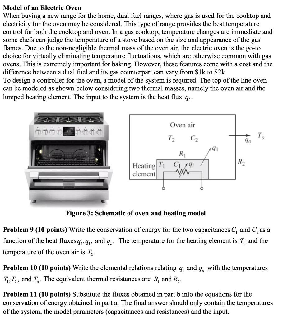 Solved Model of an Electric Oven When buying a new range for | Chegg.com