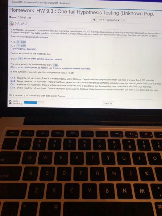 Solved Is there sufficient evidence to reject the null | Chegg.com