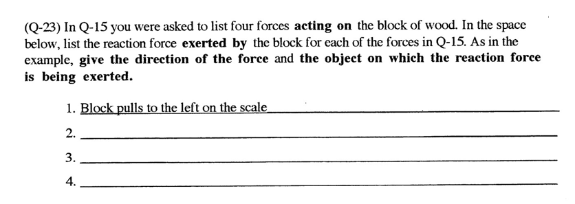 Solved Block Scale Using a scale, pull the block of wood | Chegg.com