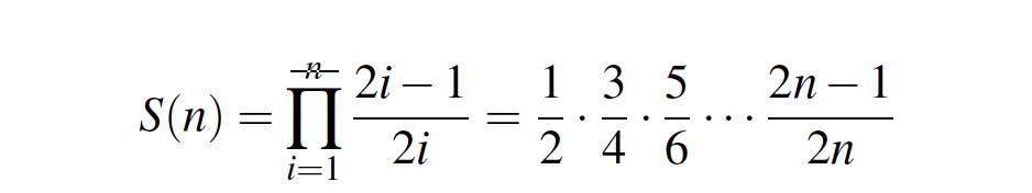 Solved For any integer n ≥ 1, we define the product S(n) as | Chegg.com