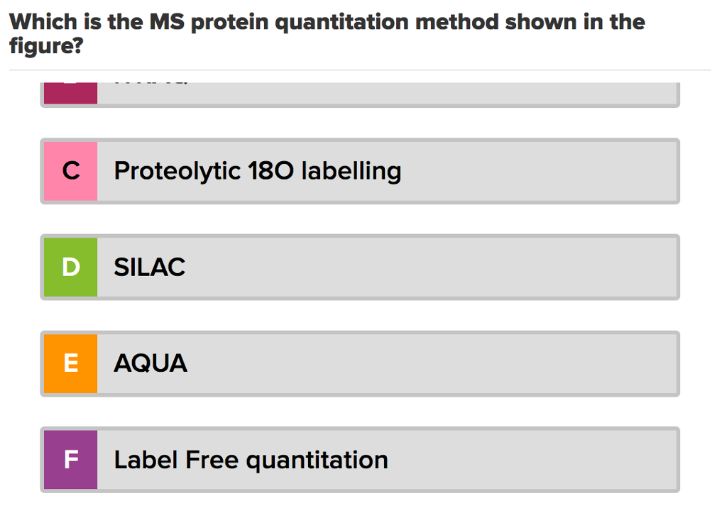 Solved Which is the MS protein quantitation method shown in | Chegg.com