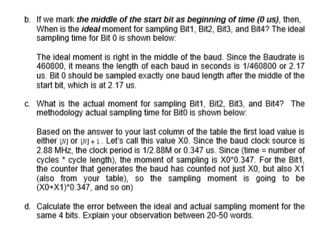 Problem 2. Consider a UART with the following setup: | Chegg.com