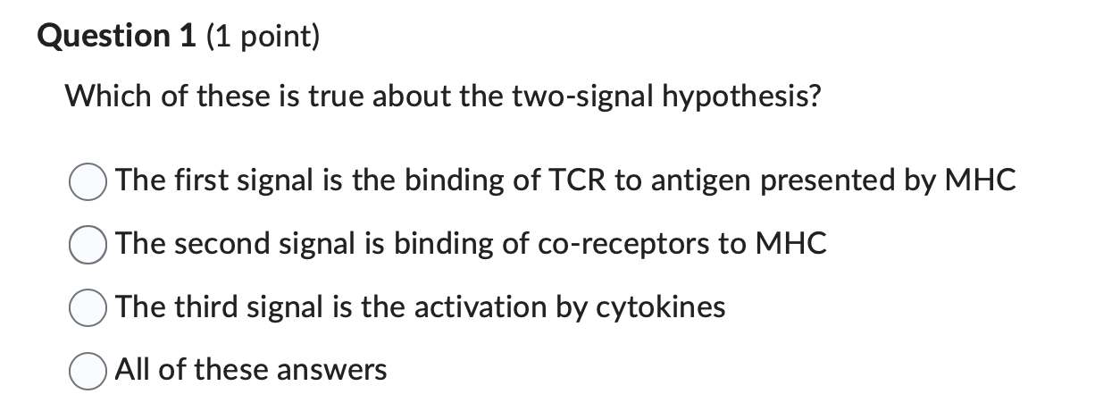Solved Question 1 (1 point) Which of these is true about the | Chegg.com
