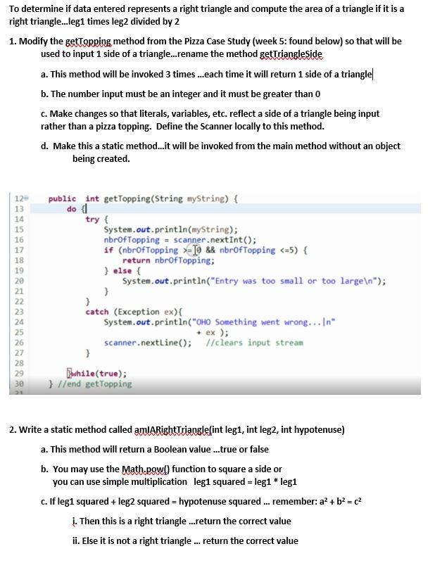 Solved To determine if data entered represents a right | Chegg.com