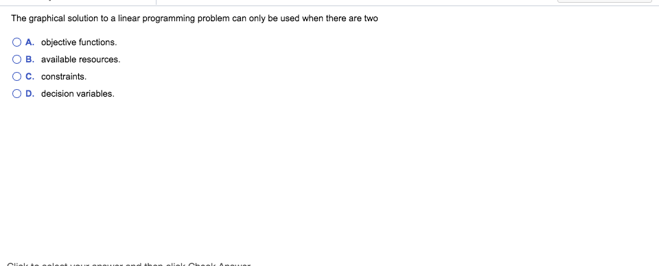 Solved The graphical solution to a linear programming | Chegg.com