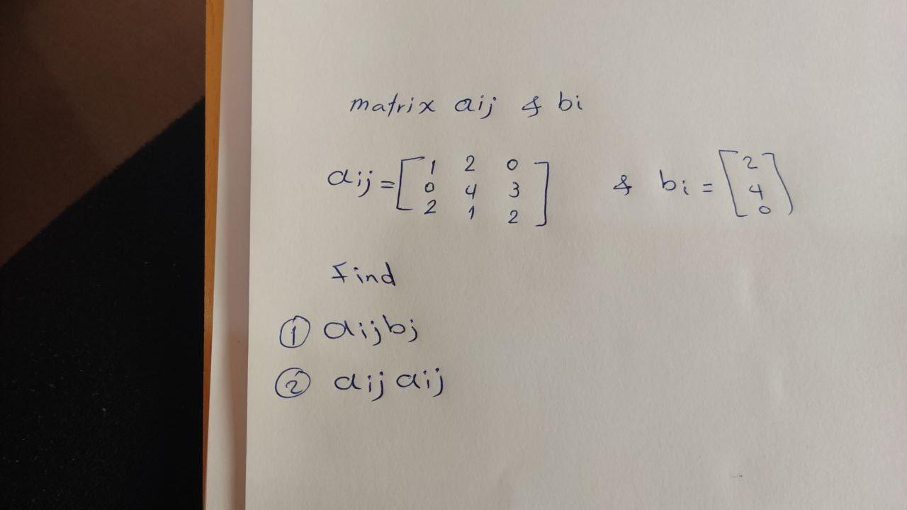Solved matrix aij & bi ] = زنه 1 o 2 4. 1 & bit 3 2 NJO find | Chegg.com