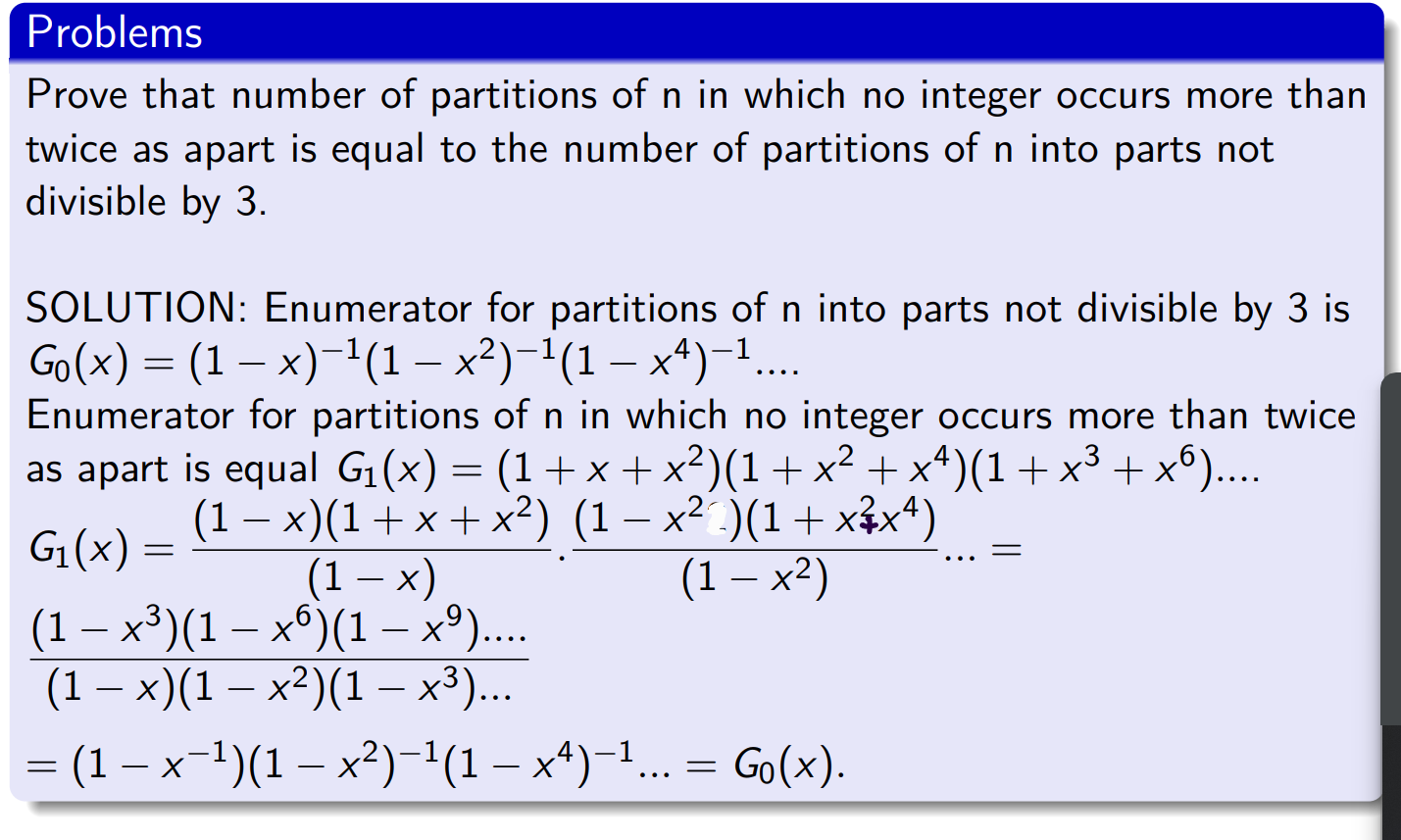 Solved Show that the number of ﻿partitions of ﻿a positive | Chegg.com