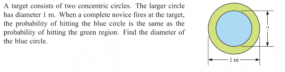 Solved A target consists of two concentric circles. The | Chegg.com