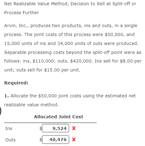 Solved Net Realizable Value Method, Decision to Sell at | Chegg.com