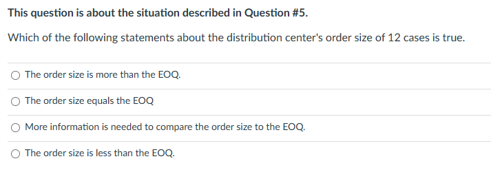 Solved Questions \#5, \#6, and \#7 are about the following | Chegg.com