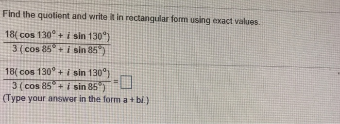 Solved Write the complex number in rectangular form 3 cis | Chegg.com