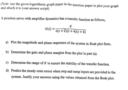 Solved (Note: use the given logarithmic graph paper in the | Chegg.com