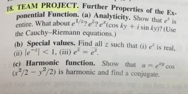 Solved TEAM PROJECT. Further Properties of the Ex- 18. | Chegg.com