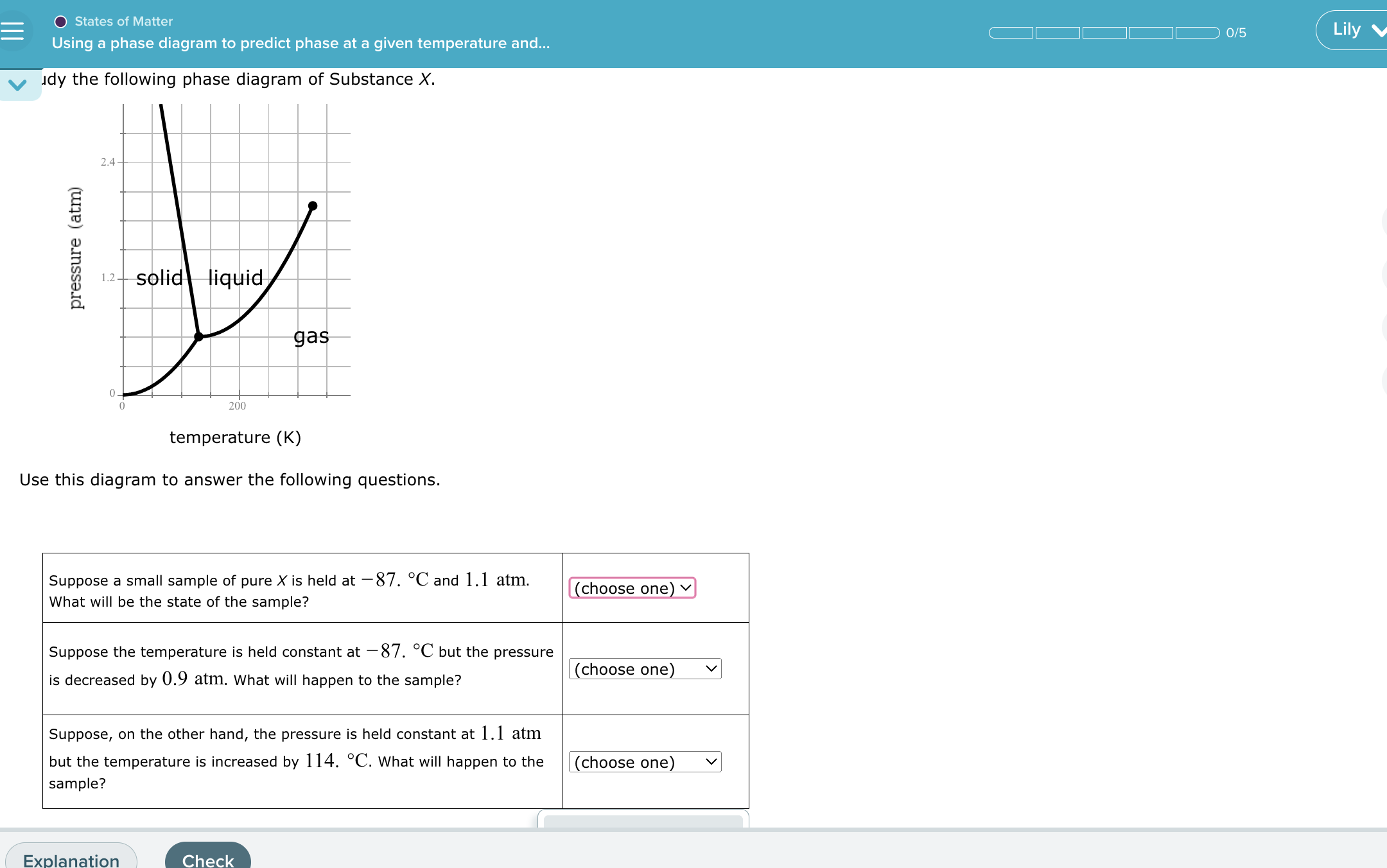 Solved States of Matter Using a phase diagram to predict | Chegg.com
