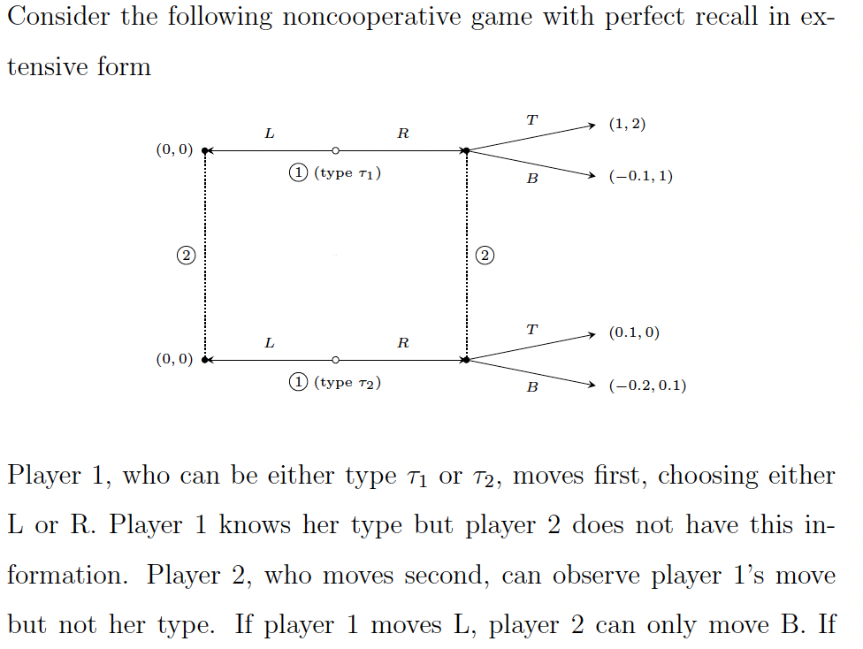 Consider the following noncooperative game with | Chegg.com