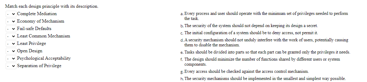 Solved Match each design principle with its description. | Chegg.com