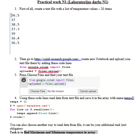 Solved 1. First of all, create a text file with a list of | Chegg.com