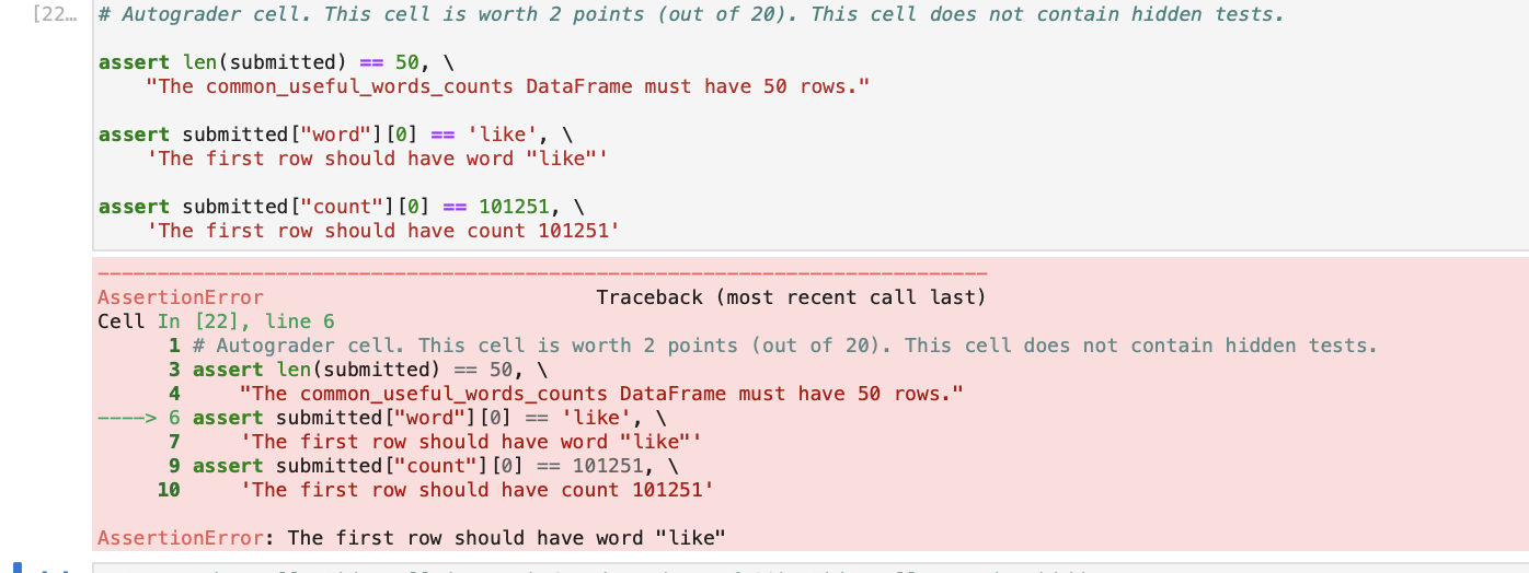 Solved There are at least two issues with my code. The | Chegg.com