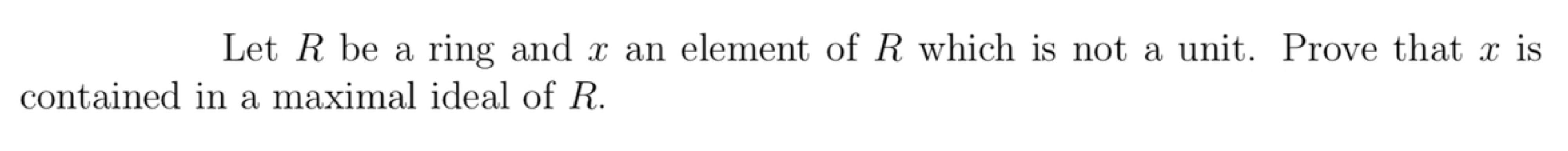Solved Let R be a ring and x an element of R which is not a | Chegg.com
