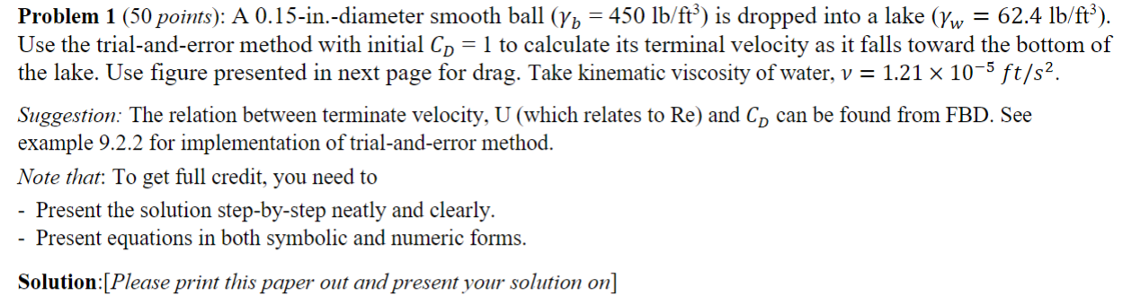Solved Problem 1 (50 points): A 0.15 -in.-diameter smooth | Chegg.com