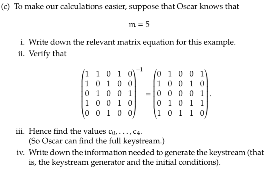 Solved A stream cipher using a key stream generator that | Chegg.com