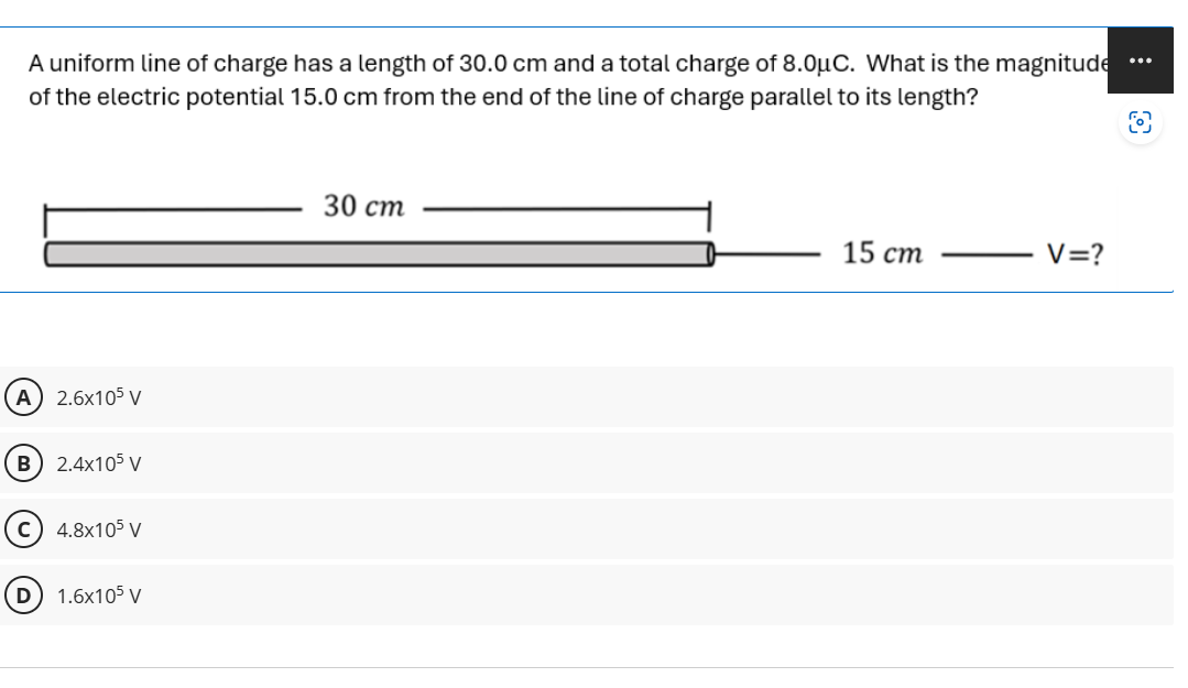 Solved A uniform line of charge has a length of 30.0 ﻿cm and | Chegg.com