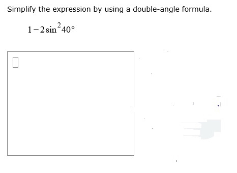 Solved Simplify the expression by using a double-angle | Chegg.com