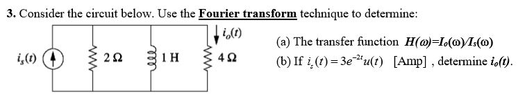 Solved 3. Consider the circuit below. Use the Fourier | Chegg.com